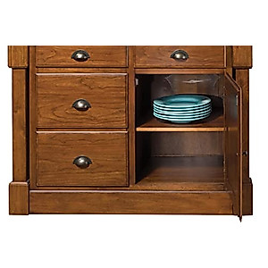 Aspen Rustic Cherry Kitchen Island by Home Styles