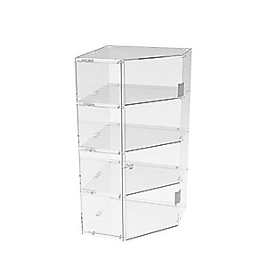 FixtureDisplays® Clear Acrylic Candy Bin Partitioned Dry Food Display Spices Container Retail Donut Cookie Bin Ships Knock Down 100826-NF
