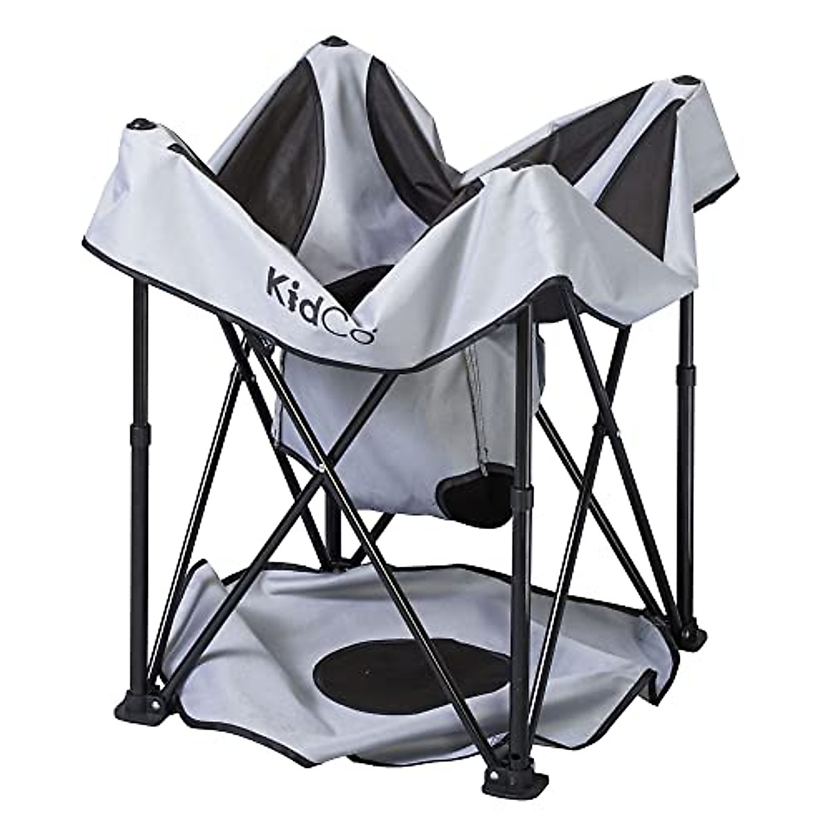 KidCo P7004 GoPod Portable Fold Up Travel Activity Seat with Floor Pad, Adjustable Height, and Carrying Bag for Ages 4 Months and Up, Midnight