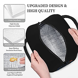 Aeoiba Video Game Weapon Gamer Insulated Lunch Box Play Gaming Tote Bag Handbag lunchbox Food Container Gourmet Tote Cooler Warm Pouch for Beach School work Office