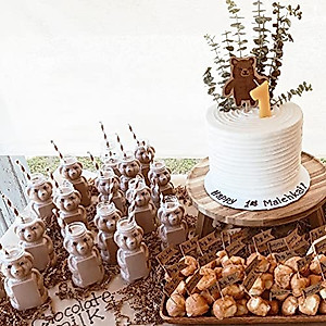 Panxxsen 10 Pack 8 Fluid Oz Plastic Honey Bear Bottle,Honey Squeeze Empty Bottle,Squeeze Honey Container with Yellow Flap Caps for Storing and Dispensing