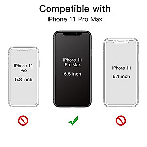 JETech Glitter Case for iPhone 11 Pro Max, 6.5-Inch, Bling Sparkle Shockproof Phone Bumper Cover, Cute Sparkly for Women and Girls (Clear)