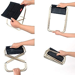 Suitcase Stand 2 Pack - Hotel/Room Foldable Aluminum Suitcase Holder, Portable Luggage Rack in PU Leather, Travel Break Folding Stool, for Home Bedroom Guest Room Hotel,25 * 23 * 27cm