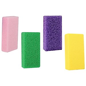 Nail Buffer Sanding Blocks Foot Exfoliating Removers: 4pcs Foot Care Tools Body Skin Exfoliator Scrubbers Assorted Color for Home Hotel Foot Scraper