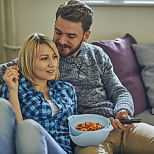 Yesland 3 Pack Nut Bowl Pistachio Bowl - Double Dish Pedestal Serving Snack Dish with Seeds Shell Storage for Pistachios, Cherries, Edamame, Fruits, Candy(Pink, Blue, Green)