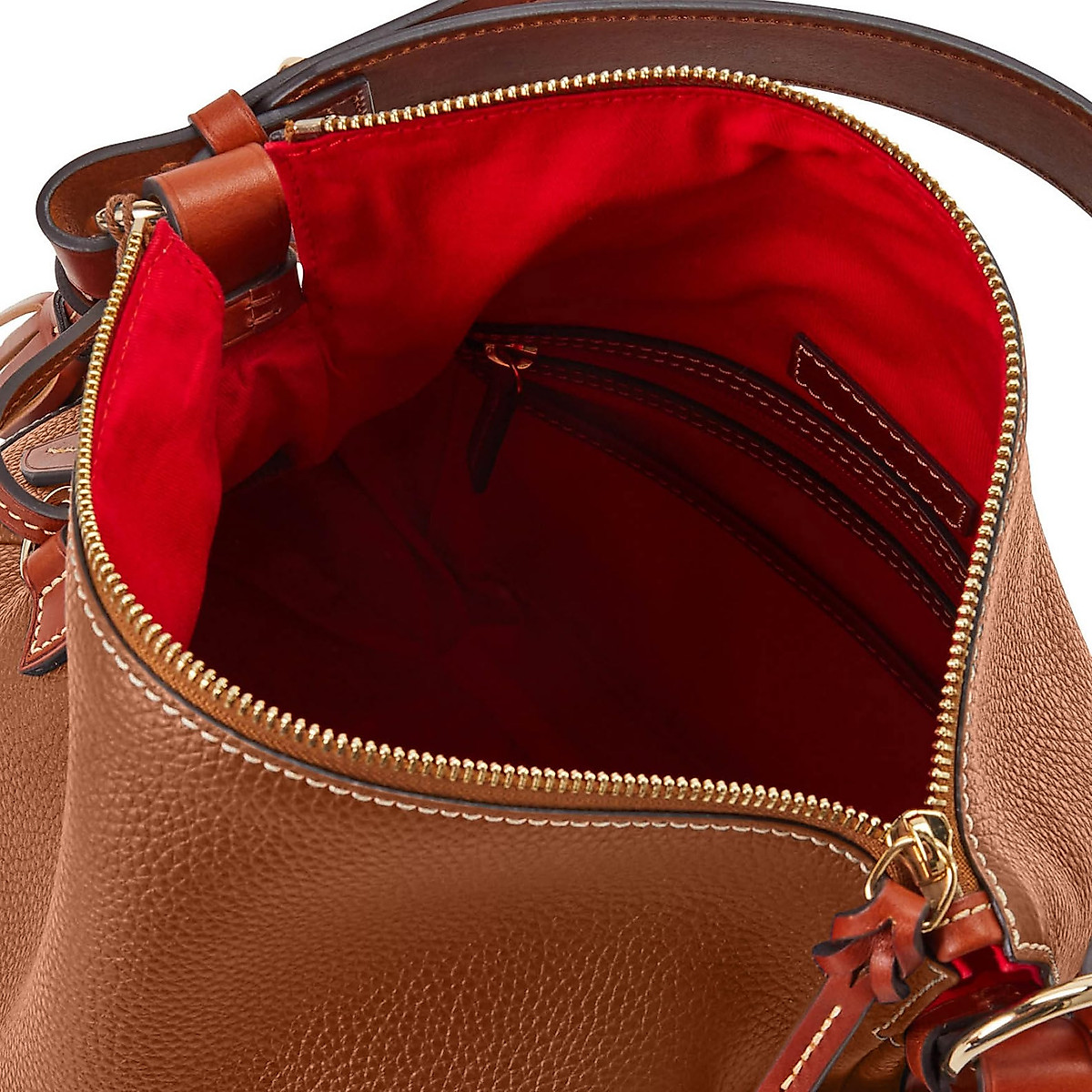 Dooney & Bourke Handbag, Pebble Grain Hobo Shoulder Bag - Caramel