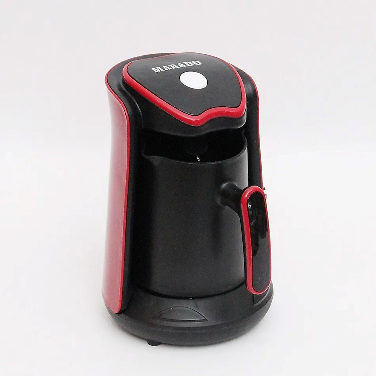 MARADO Turkish Arabic Greek Coffee Pot Maker Electric Machine 110v US PLUG 100% BPA-free, 1-4 Cups Brewing Capacity with Cook Sense Technology, Anti - Overflow cooking (Red), NORMAL, MA-1688