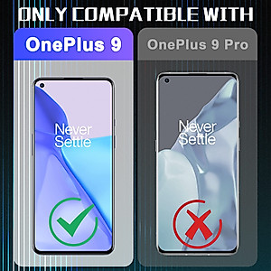 Orzero (2+2) Compatible for OnePlus 9, 2 Pack Tempered Glass Screen Protector + 2 Pack Glass Compound Acrylic Camera Lens Protector Anti-Scratch High Definition