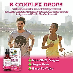 Vitamin B Complex with Biotin | B Complex Vitamin Supplement | 2 Month Supply | Liquid Vitamins for Hair Skin Nails | Energy Support Supplement | Vegan | Non-GMO | Gluten Free | 1 Fl Oz