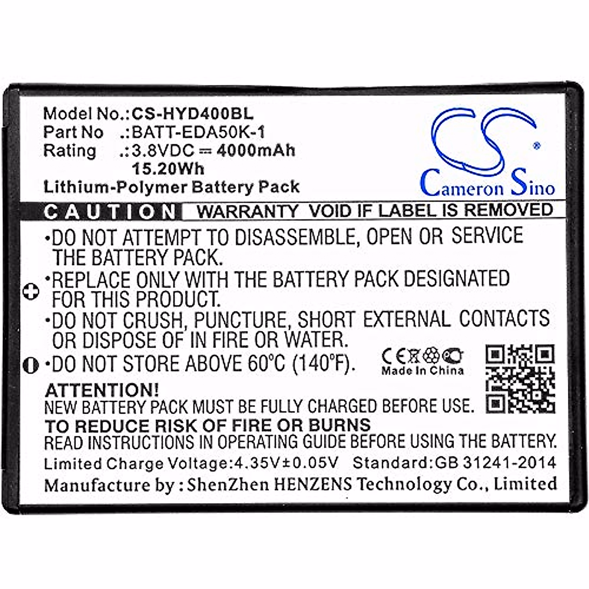 Aibatu 3.8V 4000mAh BATT-EDA40-1 50134176-001 BAT-EDA50US 50129589-001 BAT-EDA50 Battery Replacement for Scanpal EDA51 Scanpal EDA40 EDA50 Scanpal EDA70 Scanpal EDA50K Scanpal EDA71 EDA50hc