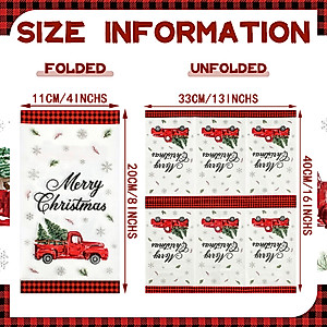 Geyoga 200 Pcs Guest Napkins 2 Ply Bathroom Paper Napkins Disposable Hand Towels for Christmas Xmas Thanksgiving Party Supplies Dinners Kitchen Decor(Christmas Truck)