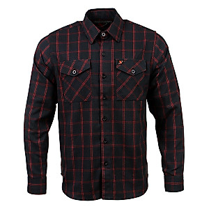 Milwaukee Leather MNG11665 Men's Black and Red Long Sleeve Cotton Flannel Shirt - X-Large
