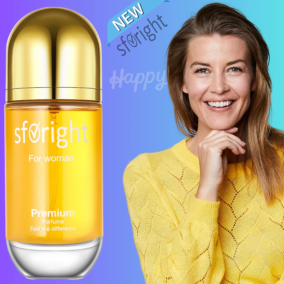 sfright Caroline Herrera Rose Inspired Fragrance For Women - Bubbly Rosé, Peach Blossom, Jasmine - Fresh, Dynamic, Sensual - Day and Night Wear - Edp Spray 3.04 Oz