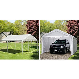 Cover-It® Heavy Duty, All-Season, Large Carport with Removeable Enclosure Kit for Cars, Boats, Lawn/Garden Equipment, Backyard Shade for Events, Commercial Job Sites, Picnic Areas, Pool/Patio (10x20)