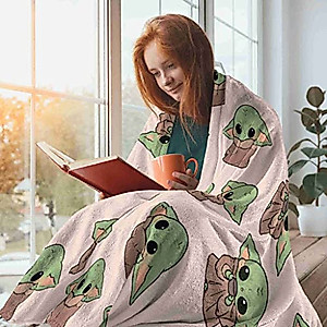 Soft Flannel Blanket Cartoon Warm Plush Throw Blanket Fleece Blanket for Couch Sofa Bedroom All Season for Kids Adults Gift 80"X60"