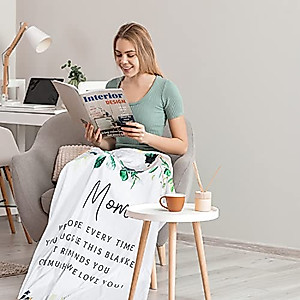 Gifts for Mom, Mother's Day Blanket Gifts for Mom, Mom Birthday Gifts from Daughter or Son, Snuggly Soft Cozy Mothers Day Blanket 60" x 50"