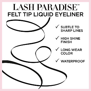 L'Oreal Paris Cosmetics Voluminous Lash Paradise Liquid Eyeliner, Black, 0.05 Fluid Ounce