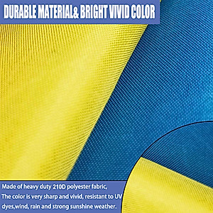 Double Sided Ukraine Flag 2x3 ft Outdoor- Ukrainian National Flags Heavy Duty 210D Polyester with Brass Grommets