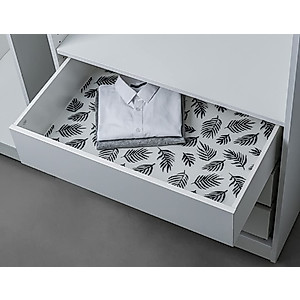 Shelf Liner for Kitchen Cabinets Non-Adhesive Leaf Drawer Liner Non-Slip Refrigerator Liner Waterproof Fridge Pad Cupboard Mat Easy Placemats, Ideal for Wire Pantry Bathroom, 17.7"× 59"