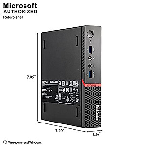 lenovo ThinkCentre M900 Tiny Desktop Micro Tower PC (Intel Core i5-6500T, 8 GB Ram, 256 GB SSD, USB 3.0, WiFi) Windows 10 Pro (Renewed)