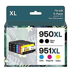Forzik Compatible 950 XL Ink Cartridge Replacement for HP 950XL 951XL Combo Work for HP OfficeJet Pro 8600 8610 8620 8100 8630 8660 8640 8615 8625 276DW 251DW Printer