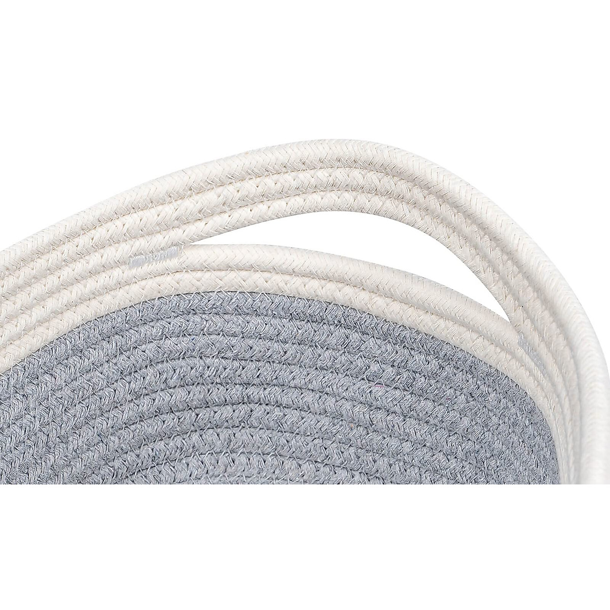 CubesLand Cube Shelf Storage Baskets for Organizing, Woven Shelf, Closet Bins Shelves Toy Basket Box Nursery Baby 2 Packs Organization Off White/Light Gray