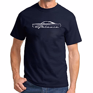 1967 Ford Galaxie Hardtop Classic Outline Design Print Tshirt XX-Large Navy
