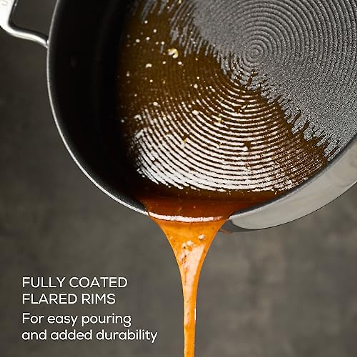 Circulon C1 Series Clad Stainless Steel with ScratchDefense Technology Cookware Nonstick Induction Saute Pan with Lid and Helper Handle, Metal Utensil Safe, 5 Quart - Polished Stainless Steel