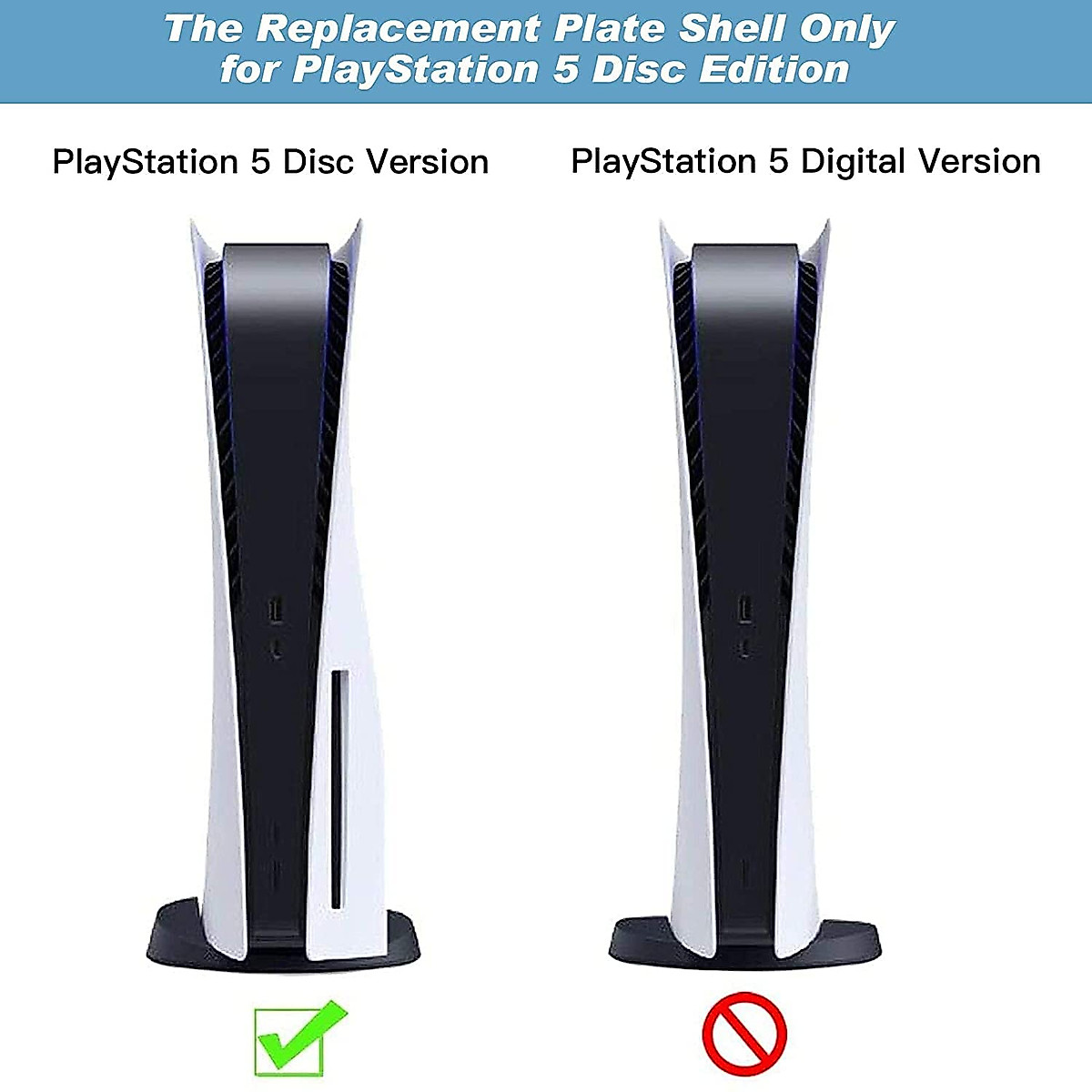 Game Console Hard Plate Compatible with PlayStation 5 – Premium Plastic Replacement Gaming Case Shell for Gaming Consoles – Enhanced Dust and Scratch Protection – Slim and Elegant Fit