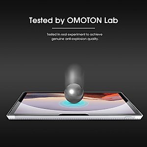 OMOTON [3-Pack Screen Protector for Surface Pro 7 Plus 7 6 5 4 [12.3 Inch] - Tempered Glass/Guide Frame/Scratch Resistant (NOT for Surface Pro 8)