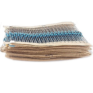 MCIGICM 30 Values 1% Resistor Assortment, 600pcs 0 Ohm-1M Ohm 1/4W Metal Film Resistors Assortment