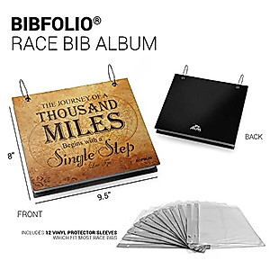 Gone For a Run BibFOLIO® Race Bib Album | Bib Holder The Journey of A Thousand Miles