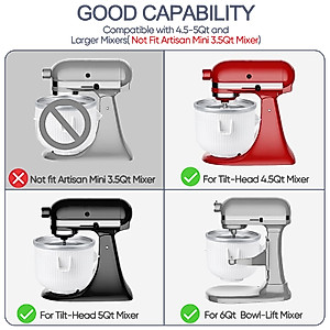 Ice Cream Maker Attachment for Kitchenaid Stand Mixer,2-Quart Frozen Yogurt - Ice Cream & Sorbet Gelato Maker,Fits 4.5 5 6 7qt Kitchenaid Stand Mixer