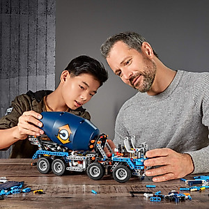 LEGO Technic Concrete Mixer Truck 42112 Building Kit, Kids Will Love Bringing The Construction Site to Life with This Cool Concrete Truck Toy Model Set (1,163 Pieces)