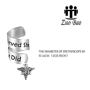 Zuo Bao Inspirational Gift LPN Nurse Stethoscope ID she believe she could so she did Stethoscope ID Licensed Practical Nurse Gift (LPN-2)