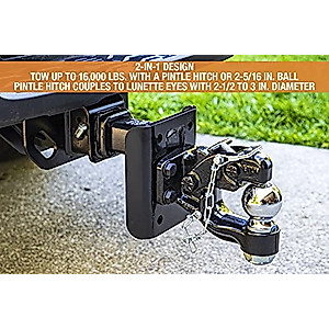 Buyers Products (BH82516) 8-Ton Combination Hitch, 2-5/16 Inch Ball , Black