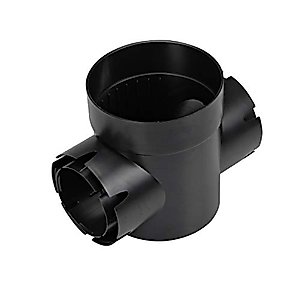 NDS Round Catch Drain 201 Spee-D Basin Double Locking Outlets, 3 4-Inch, 6 in, Black