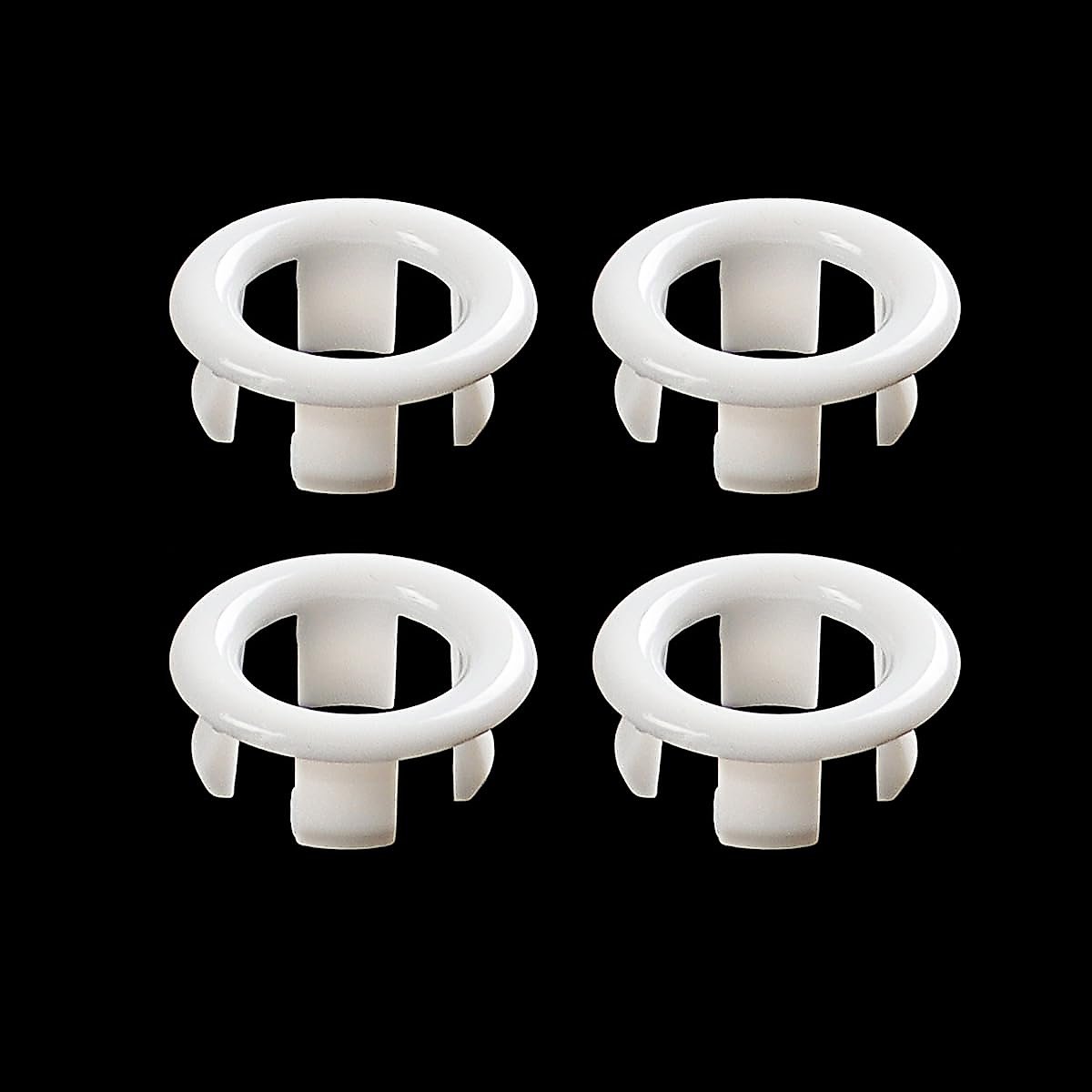 4-Pack Sink Circular Overflow Hollow Ring,Overflow Drain Cover,Kitchen Bathroom Sink Hole Round Basin Cover,Bath Sink Hole Overflow Drain Cap Insert in Hole Spares (White)