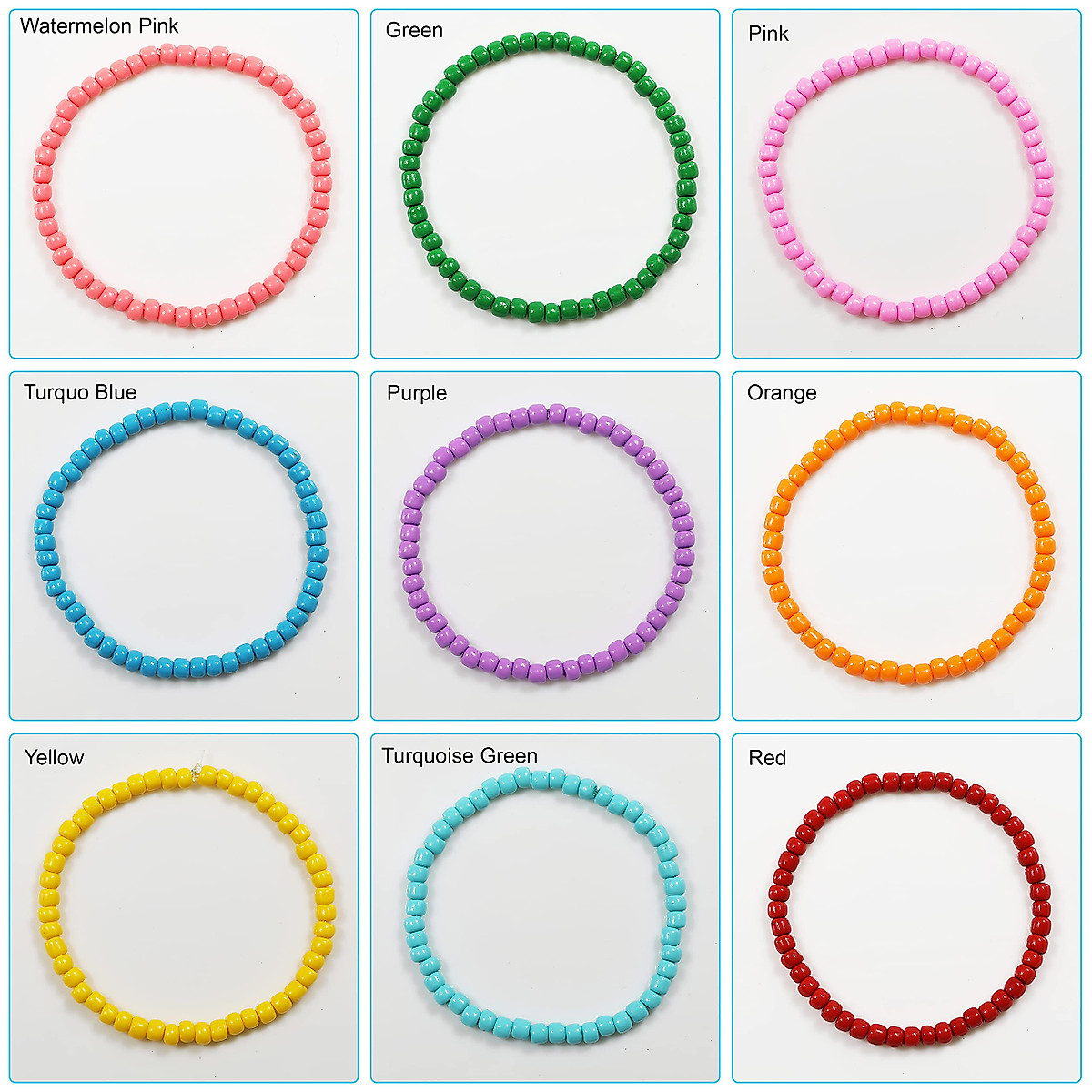 Bala&Fillic Opaque Black Color 4mm Seed Beads About 1200pcs/100Grams in Bag, 6/0 Glass Craft Beads for Making Bracelet and Necklace (Black)