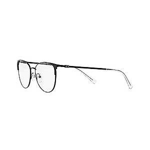 A|X ARMANI EXCHANGE Women's AX1034 Cat Eye Prescription Eyeglass Frames, Black/Demo Lens, 52 mm