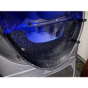 LR Things Half Guard in Obsidian Black Glitter Acrylic for Litter-Robot 3 Litter Box