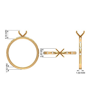 Rosec Jewels Certified Natural Swiss Blue Topaz Diamond Promise Ring, AAA Quality, Blue Topaz Diamond Commitment Ring - Ready to Gift, 14K White Gold, Size:US 5.00