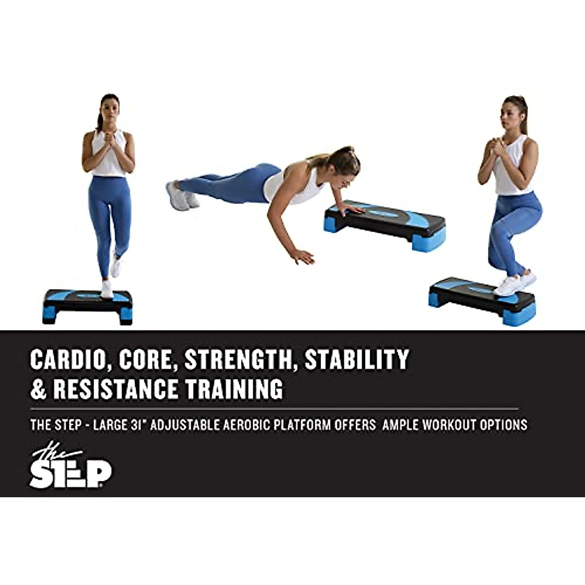 The Step Large Aerobic Stepper for Home Workout Steppers for Exercise