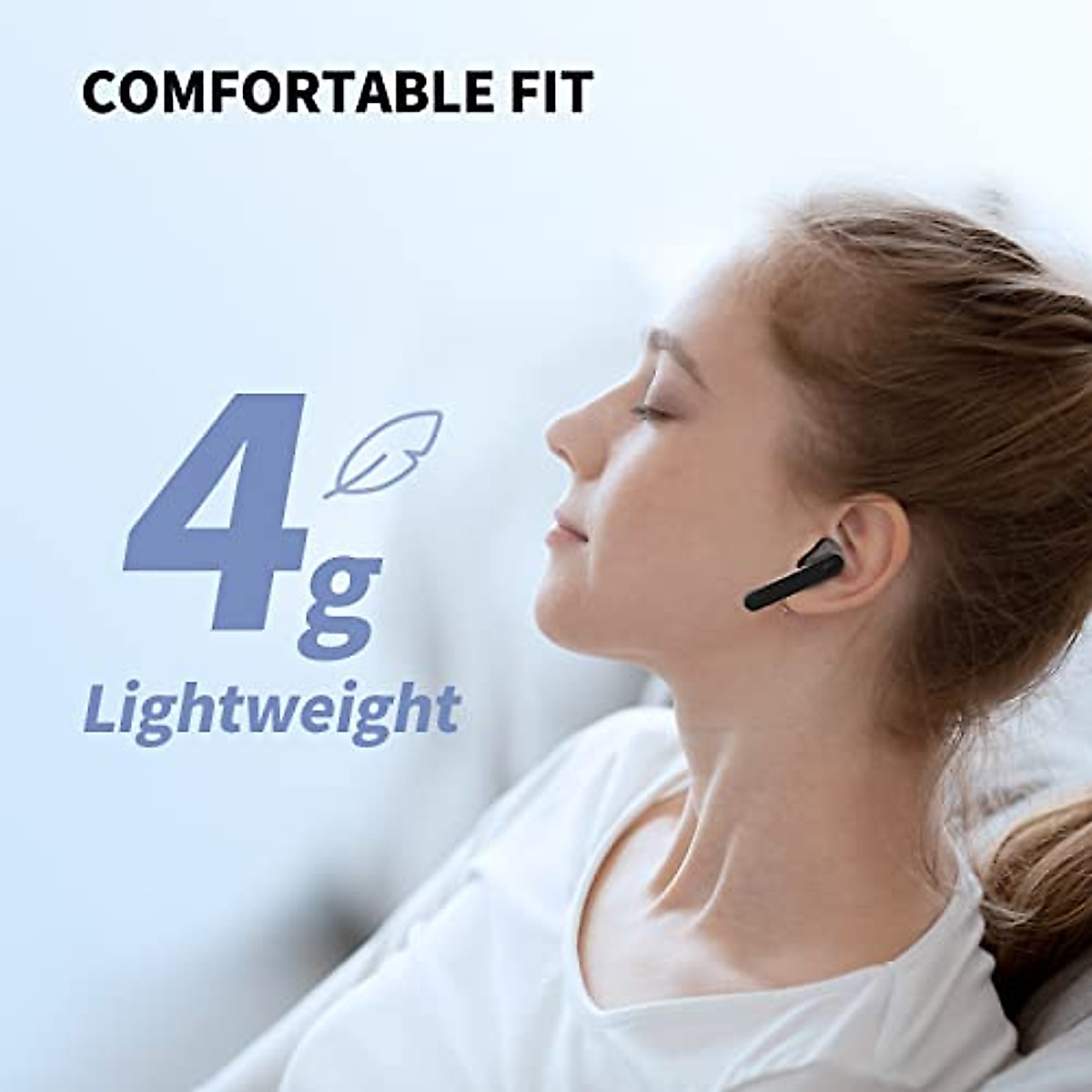 CXK Wireless Earbuds Bluetooth Earbuds with 43Hrs Battery Life Ear Buds Built-in Mic with Bluetooth 5.3 Premium Sound Light Weight IPX6 Waterproof Wireless Headphones for Sports and Working