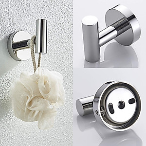 MARMOLUX ACC Bathroom Hardware Set Towel Racks 4 Pieces Hand Towel Ring Holder-Toilet Paper Holder-Towel Hook-Towel Bar Heavy Duty Wall Mount Bathroom Accessories SUS 304 Stainless Steel Mirror Finish