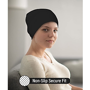 Revony Chemo Beanie Cap - Soft and Skin Friendly - 100% Cotton Blue Denim