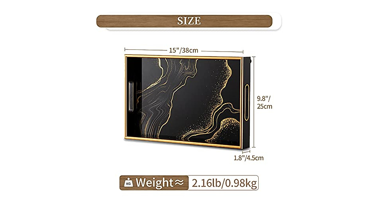 Hanobe Decorative Serving Tray - Modern Design & Easy Clean