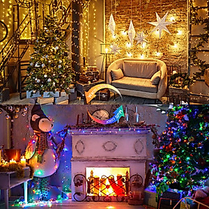 JMEXSUSS 33ft 100 LED Color Changing String Lights Plug in, 11 Modes Warm White & Multicolor Christmas Tree Lights Indoor with Remote, Christmas String Lights Outdoor Waterproof for Xmas Indoor Decor