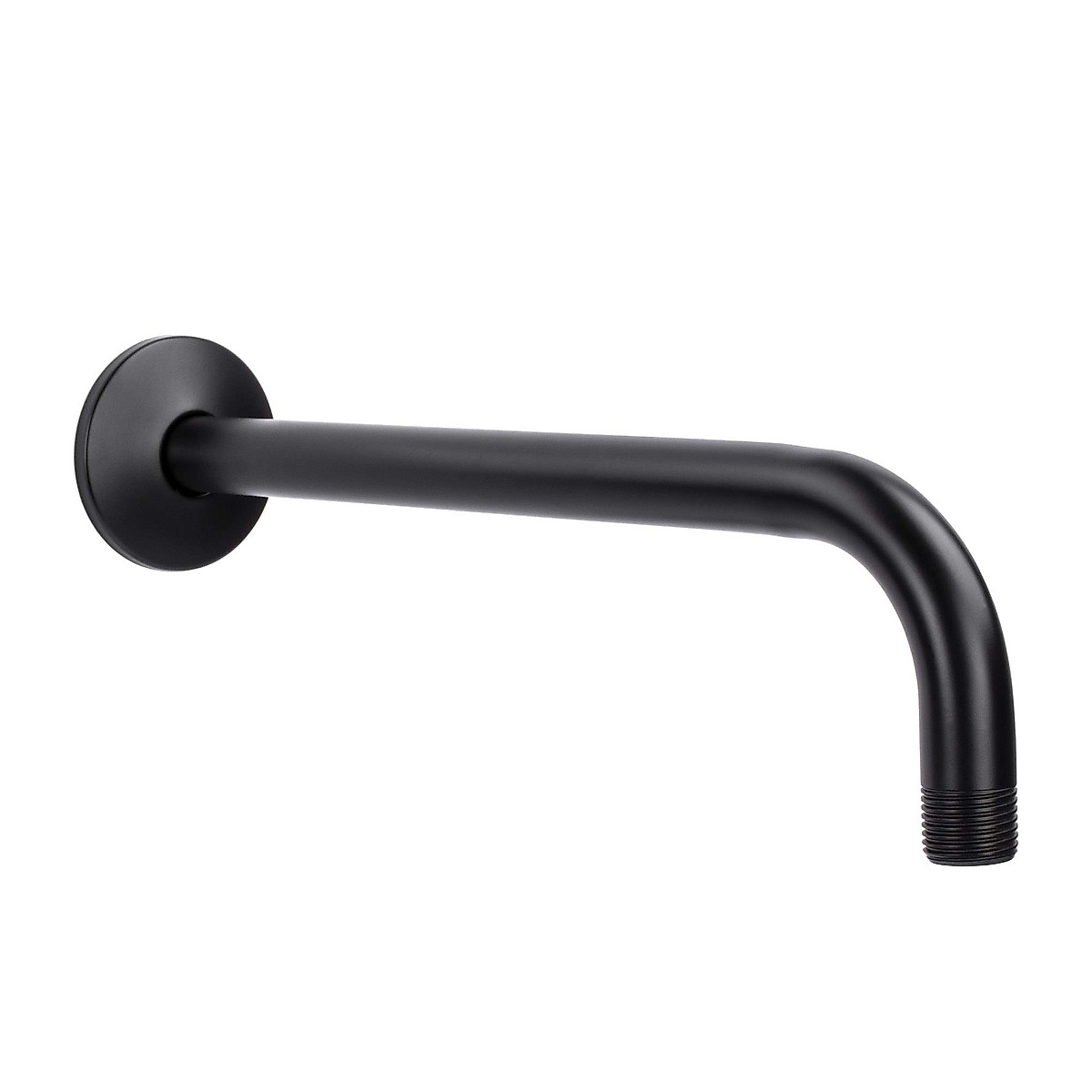 L-Shaped Shower Arm Extension, 12-Inch Length, Great for Rainfall and Adjustable Showerheads, Matte Black Finish