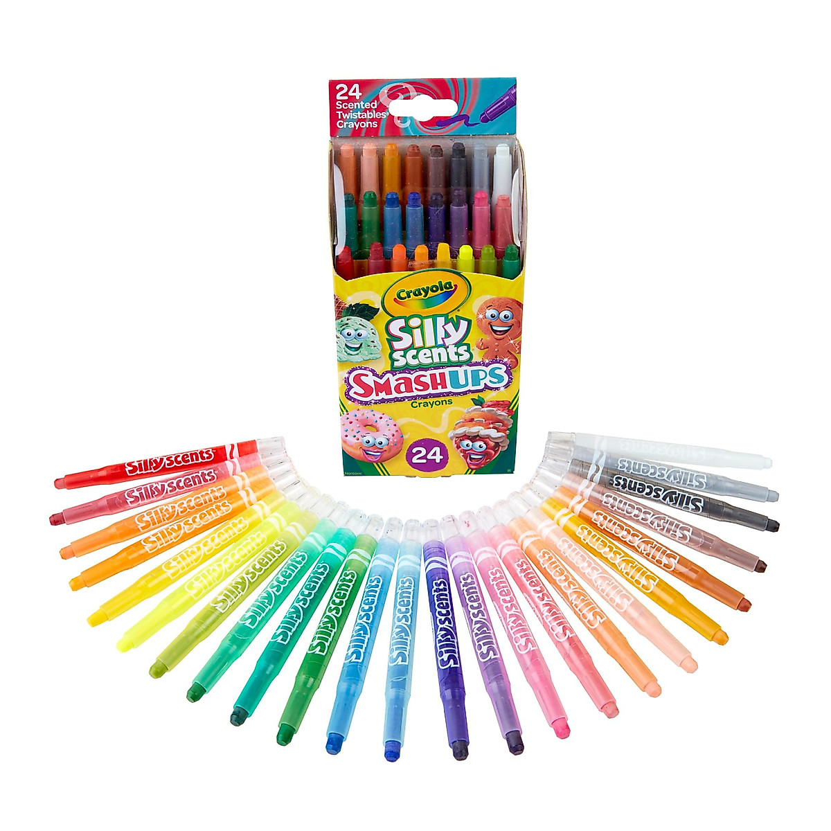 Crayola 24 Ct Silly Scents Mini Twistables Scented Smashups Crayons